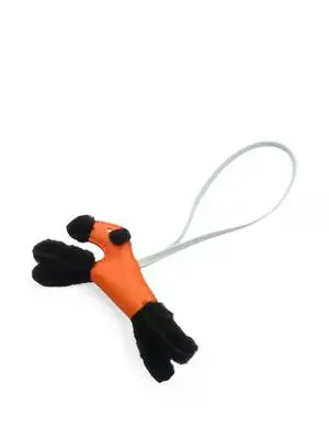 Hermès 2026 Budy" Leather And Shearling Bag Charm - Orange