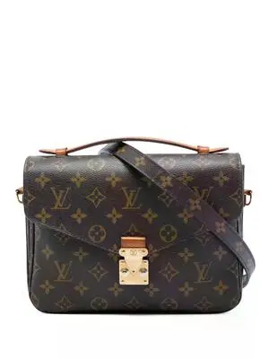 LOUIS VUITTON 2015 Monogram Pochette Metis Satchel - Brown