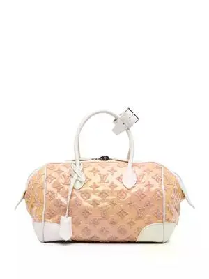 LOUIS VUITTON 2012 Monogram Bouclettes Speedy Boston Bag - White