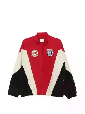 FOUND Logo-patch Panelled Jacket - Red