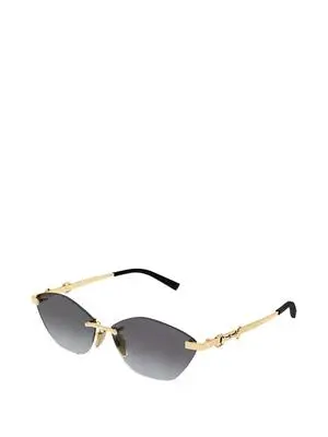 Gucci Cat-eye Rimless Sunglasses