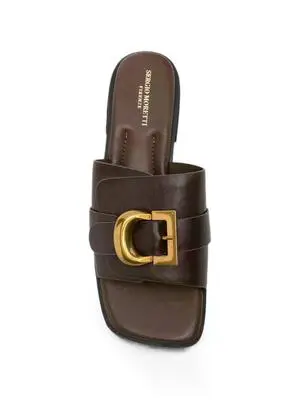 SERGIO MORETTI FIRENZE Buckle-detail Leather Sandals