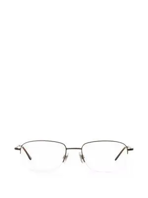 POLO RALPH LAUREN EYEWEAR Semi-rimless Rectangle-frame Glasses - Brown