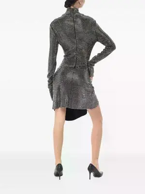Off-White Rhinestone-embellished Twist Mini Dress