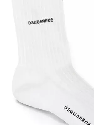 Dsquared2 Logo-embellishment Ribbed Socks
