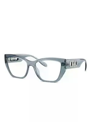Michael Kors Logo Geometric-frame Glasses - Grey