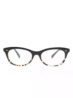 Oliver Spencer Dezerai Rectangle-frame Glasses - Black