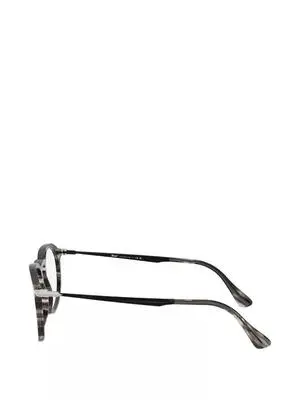 Persol Pier Striped Round Frame Glasses
