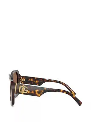 Dolce & Gabbana Dg Crossed Tortoiseshell-effect Sunglasses