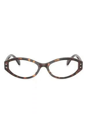 Michael Kors Corvara Oval-frame Glasses - Brown