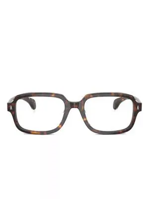 Moncler Square-frame Clear-lenses Glasses - Brown