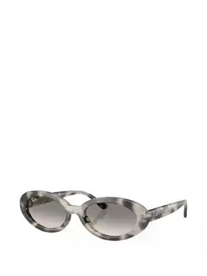 Ray-ban Mottled Oval-frame Sunglasses