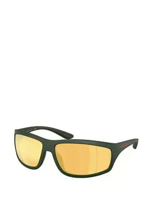 POLO RALPH LAUREN EYEWEAR Polo Sport Rectangle-frame Sunglasses - Green