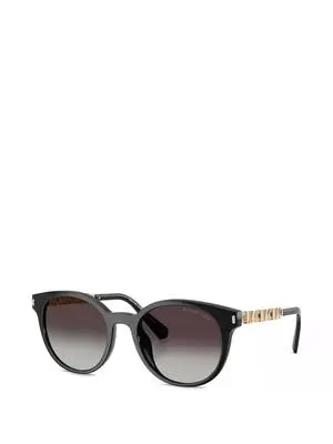 Michael Kors Round Metal-frame Sunglasses - Black