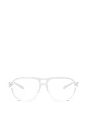 DIESEL® Logo-plaque Navigator-frame Glasses - White