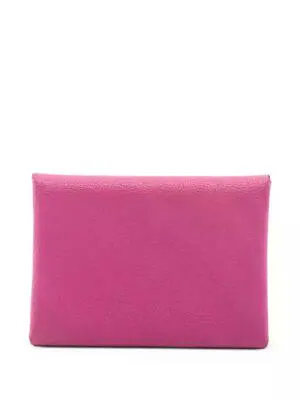Hermès Calviduo Chèvre Leather Coin Purse - Pink