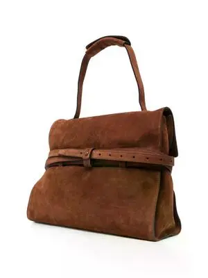 Moschino Belted Suede Tote Bag