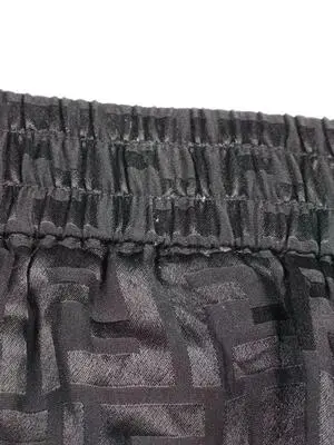 Fendi 2010s Zucca Pattern Silk Shorts