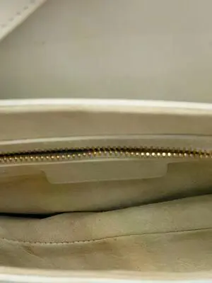 Dior 2019 Grained Calfskin Saddle Bag Shoulder Bag - White