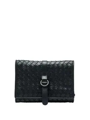 Bottega Veneta Nappa Intrecciato Jewelry Roll - Black