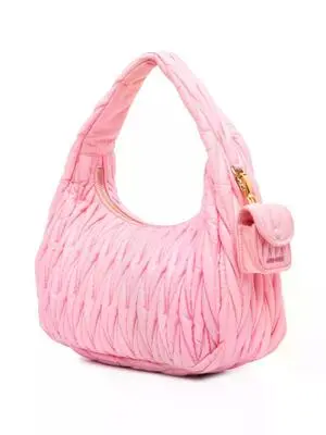 Miu Miu Medium Matelassé Tessuto Wander Hobo Bag