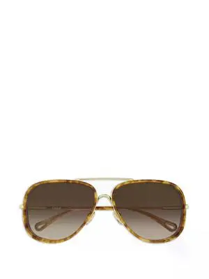 Chloé Pilot-frame Sunglasses - Gold