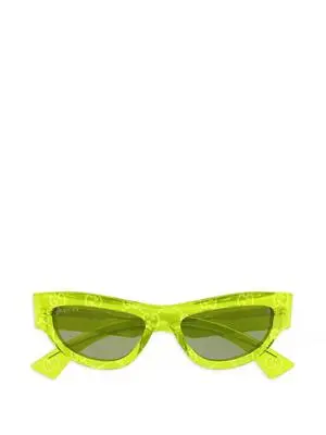 Gucci Oval Frame Sunglasses - Yellow