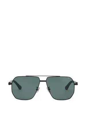 Philipp Plein Geometric-frame Double-bridge Sunglasses - Black