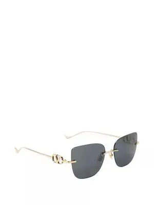 Valentino Garavani Rimless Square Frame Sunglasses - Grey