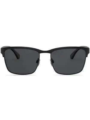 Emporio Armani Matte Square Sunglasses - Black
