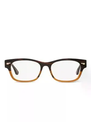 Oliver Spencer Denton Rectangle Glasses - Brown