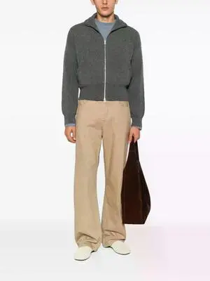 Extreme Cashmere Zip-up Knitted Sweater - Grey