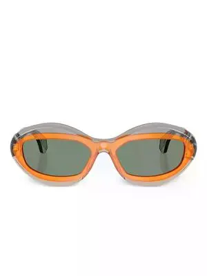 ALAIN MIKLI Oval-frame Sunglasses - Grey