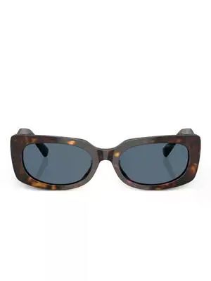 JIMMY CHOO Rectangle-frame Sunglasses - Brown