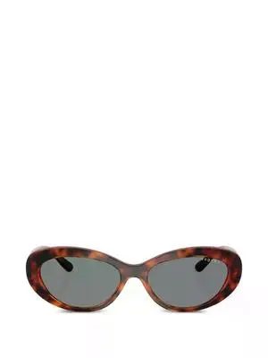 VOGUE EYEWEAR Tortoiseshell Oval Frame Sunglasses - Brown