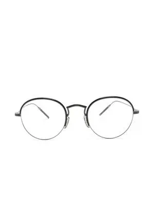 Oliver Spencer Tk-6 Round-frame Glasses - Black