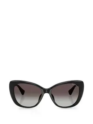 RALPH EYEWEAR Logo-lettering Cat-eye Sunglasses - Black
