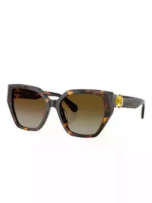 SWAROVSKI Crystal-embellished Geometric Sunglasses - Brown