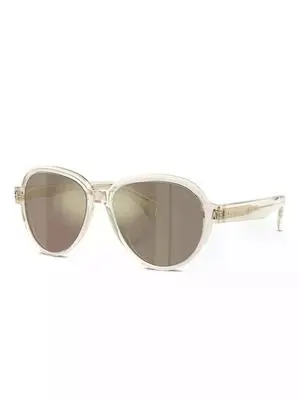 Moncler Swanspan Transparent Round-frame Sunglasses