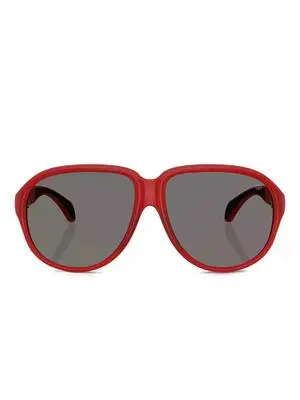 Moncler Halcyonne Round-frame Sunglasses - Red