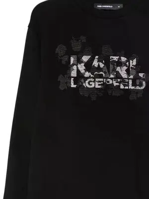 Karl Lagerfeld Logo-embroidered Crew-neck Sweatshirt