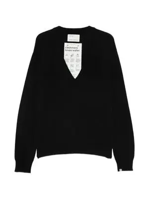 Extreme Cashmere Ben V-neck Long-sleeve Sweater - Black
