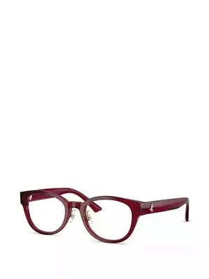 JIMMY CHOO Oval-frame Glasses - Red