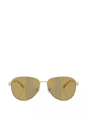Michael Kors Biarritz Logo-print Pilot-frame Sunglasses - Gold