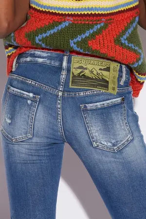 Dsquared2 Jennifer Cropped Jeans In Light Clean Wash