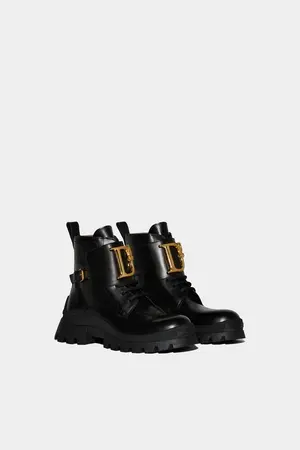 Dsquared2 Statement Buckled Combat Boots