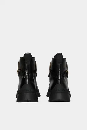 Dsquared2 Statement Buckled Combat Boots