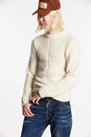 Dsquared2 Muscle Half English Rib Knit Sweater