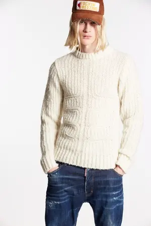 Dsquared2 Muscle Half English Rib Knit Sweater