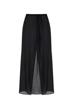 Balmain Silk Beach Trousers With Monogram - Black
